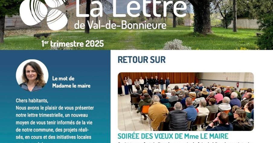 La Lettre trimestrielle de Val-de-Bonnieure | Vie municipale | Commune ...